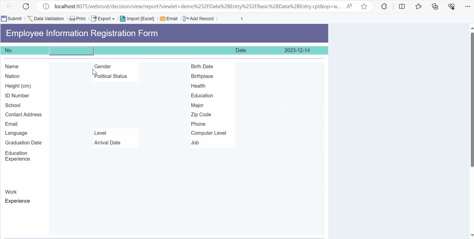 Data Entry Stash (Temporary Storage)-FineReport Help Document