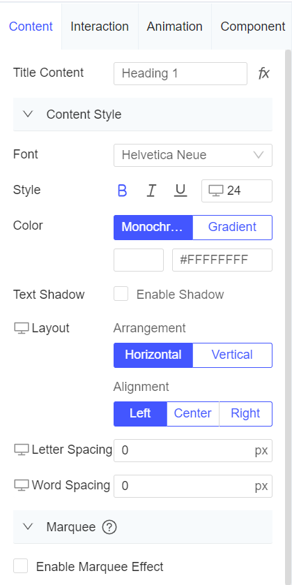 FVS Title Component-FineReport Help Document