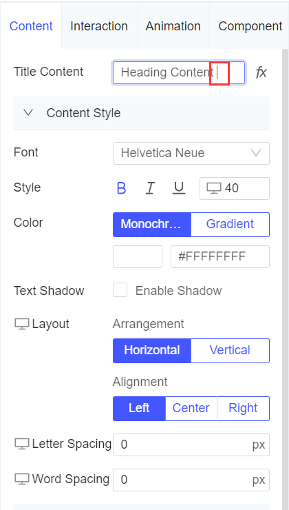 FVS Title Component-FineReport Help Document