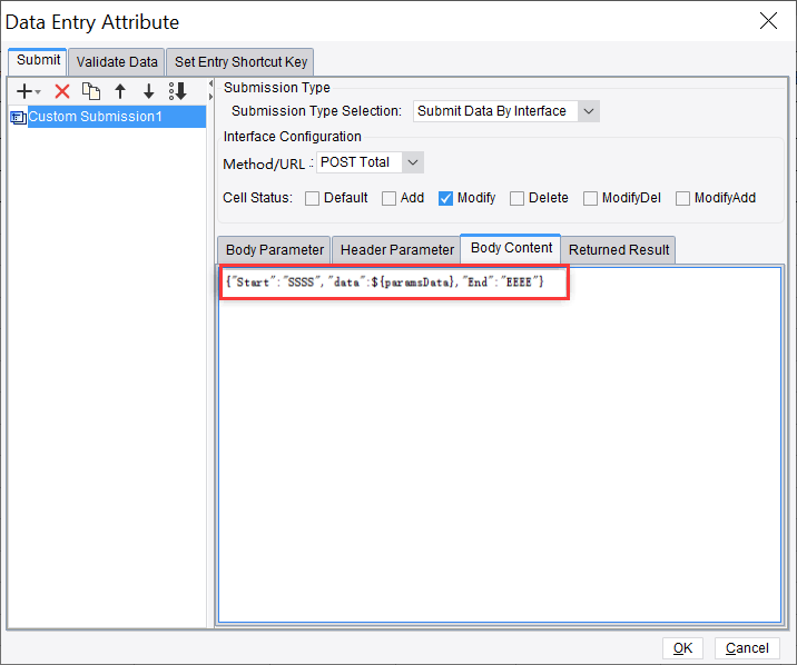Interface Submission for Data Entry Data-FineReport Help Document