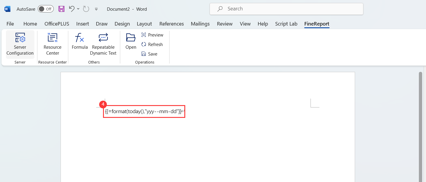 Word Report Example-FineReport Help Document