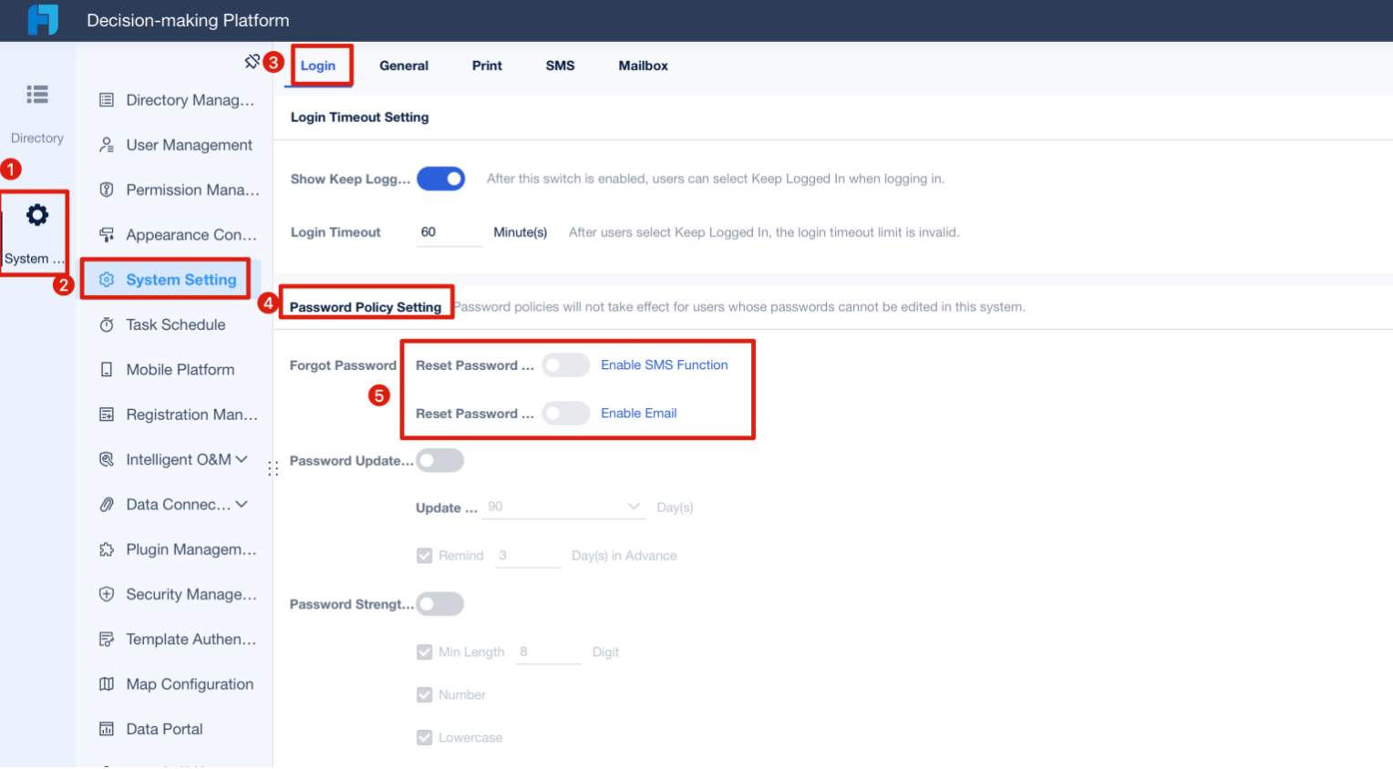 Password Policy Setting-FineReport Help Document