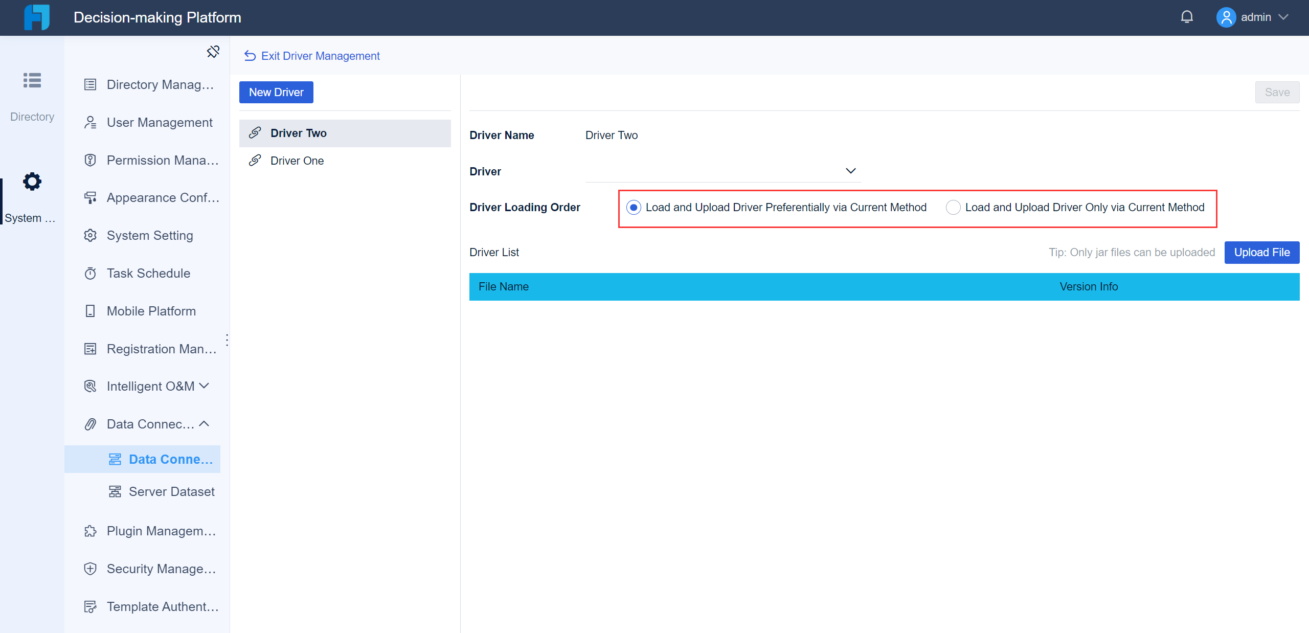Driver Management-FineReport Help Document