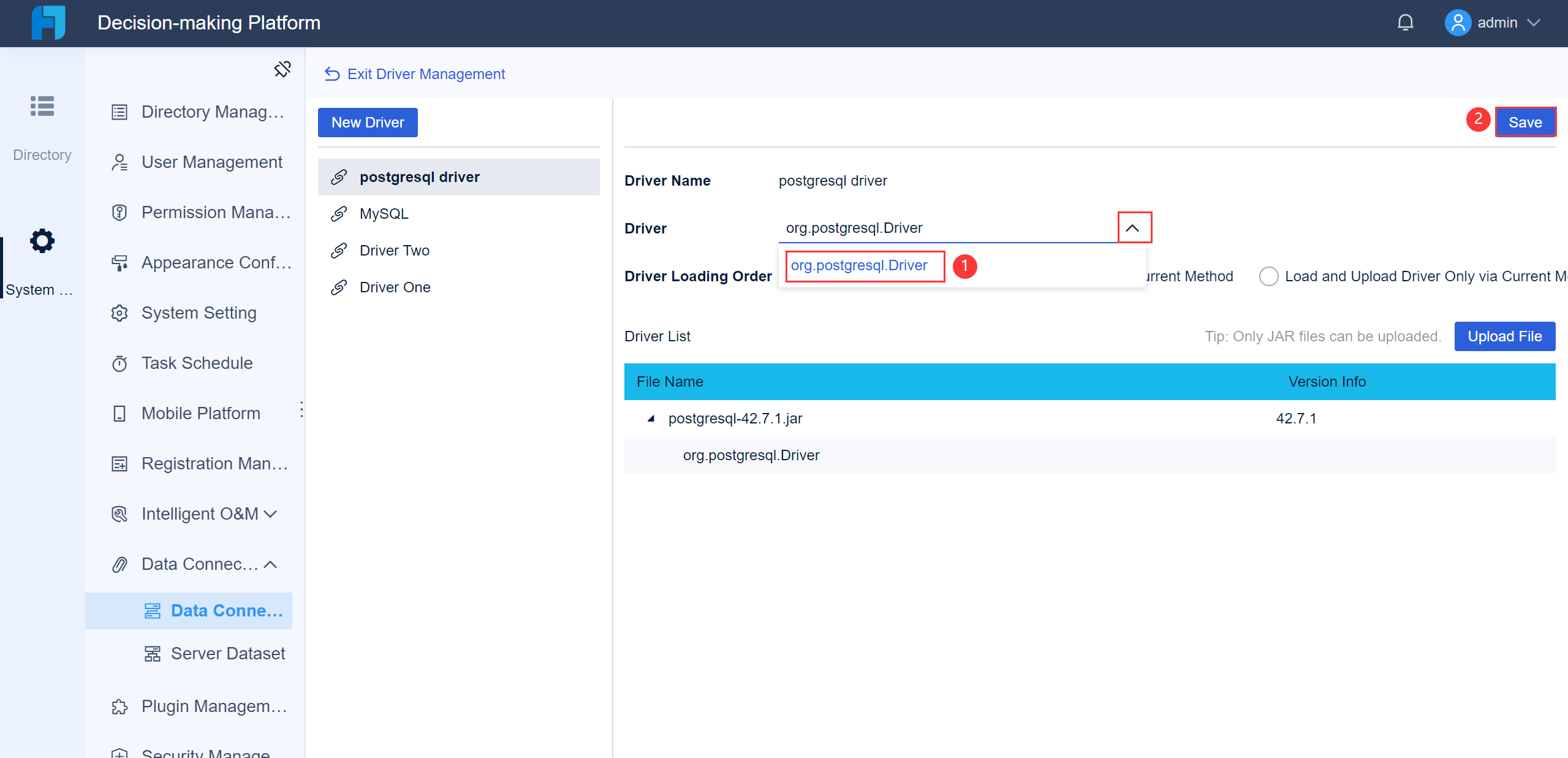 Driver Management-FineReport Help Document