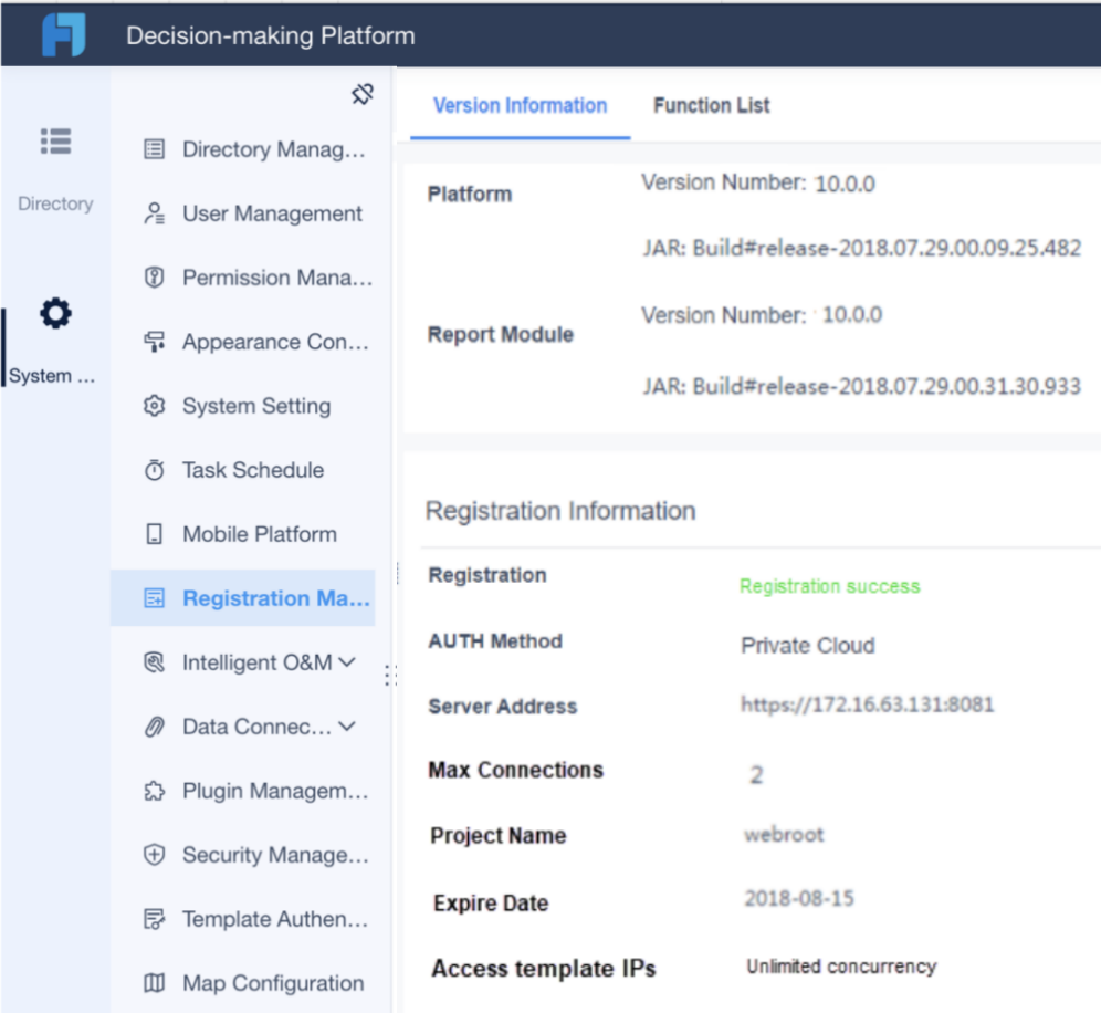 Private Cloud Authentication-FineReport Help Document
