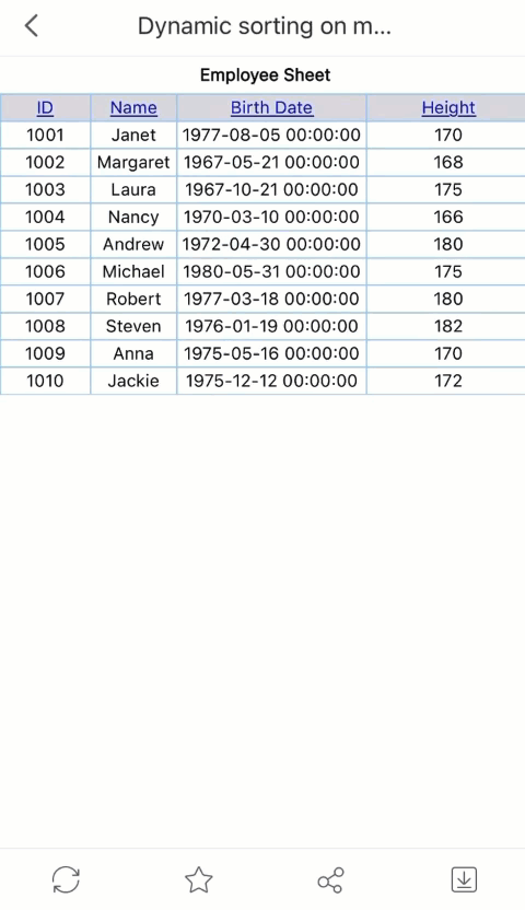 Multi-column Dynamic Sort-FineReport Help Document