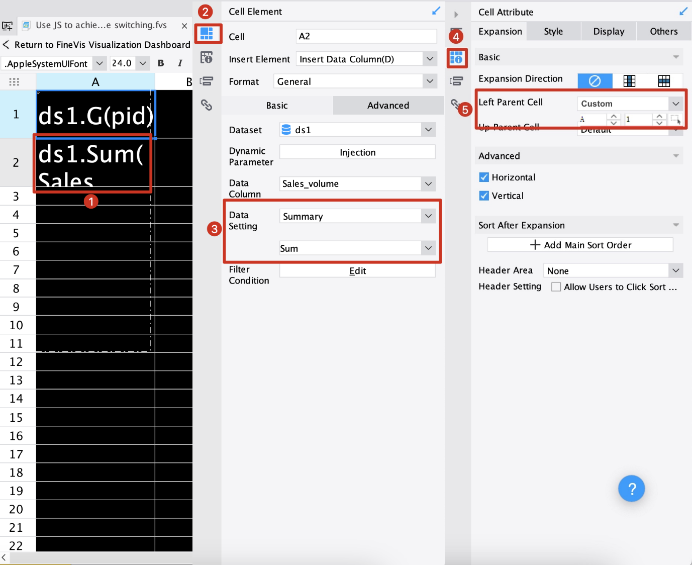 Data Linkage During FVS Tab Switchover-FineReport Help Document
