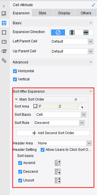 Sort After Expansion-FineReport Help Document