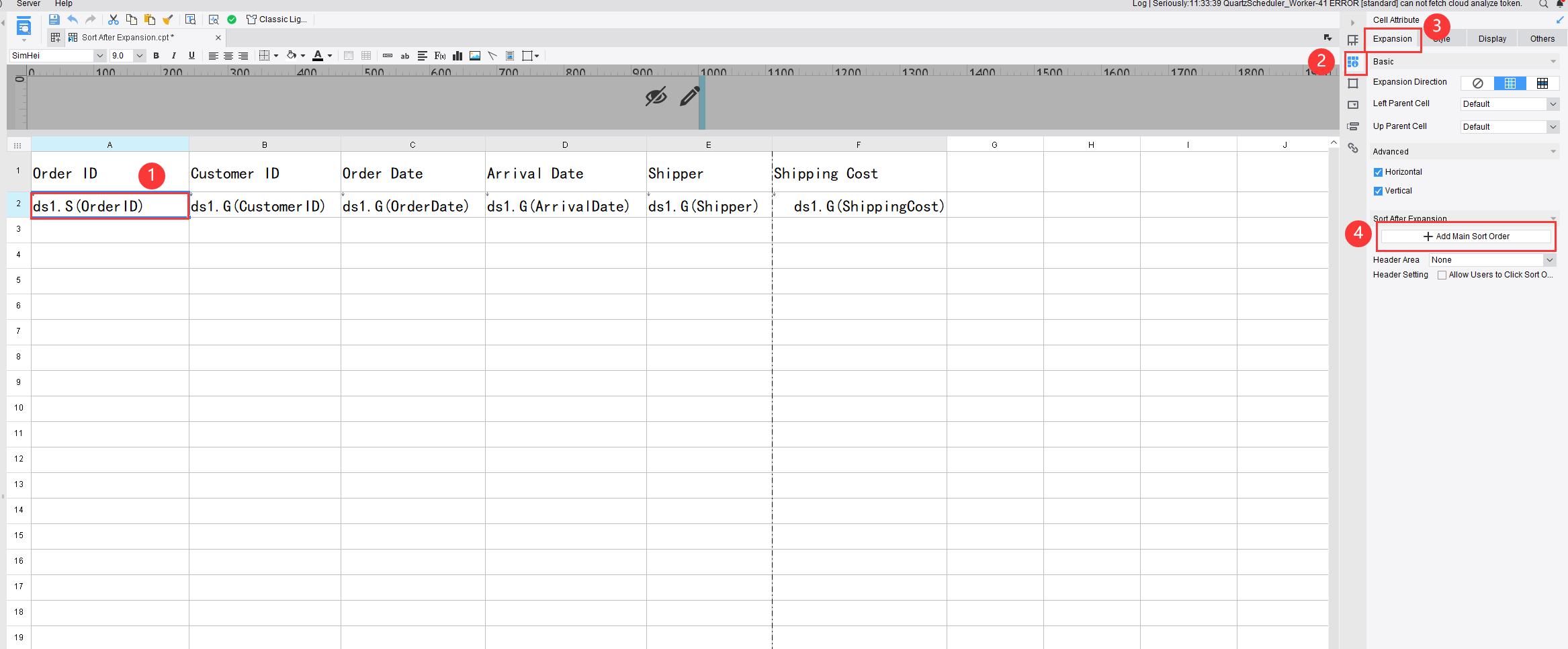 Sort After Expansion-FineReport Help Document