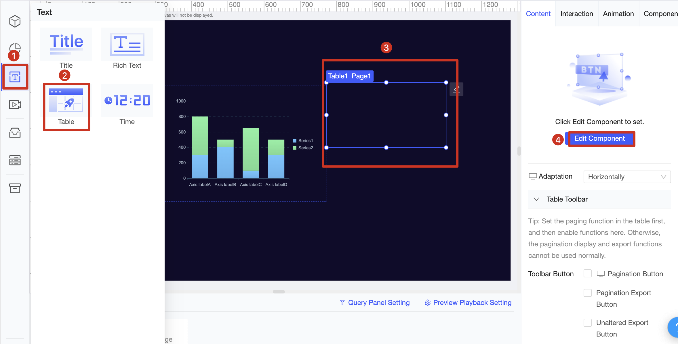 Switching Tab Pages by Clicking Cells-FineReport Help Document