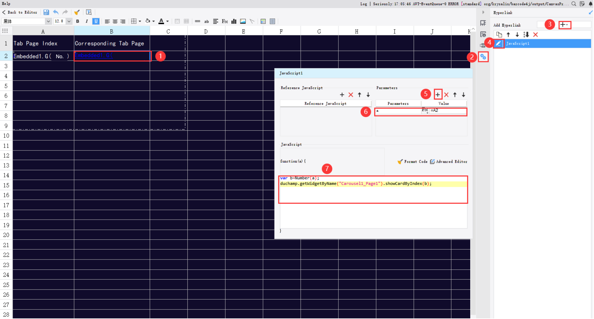 Switching Tab Pages by Clicking Cells-FineReport Help Document
