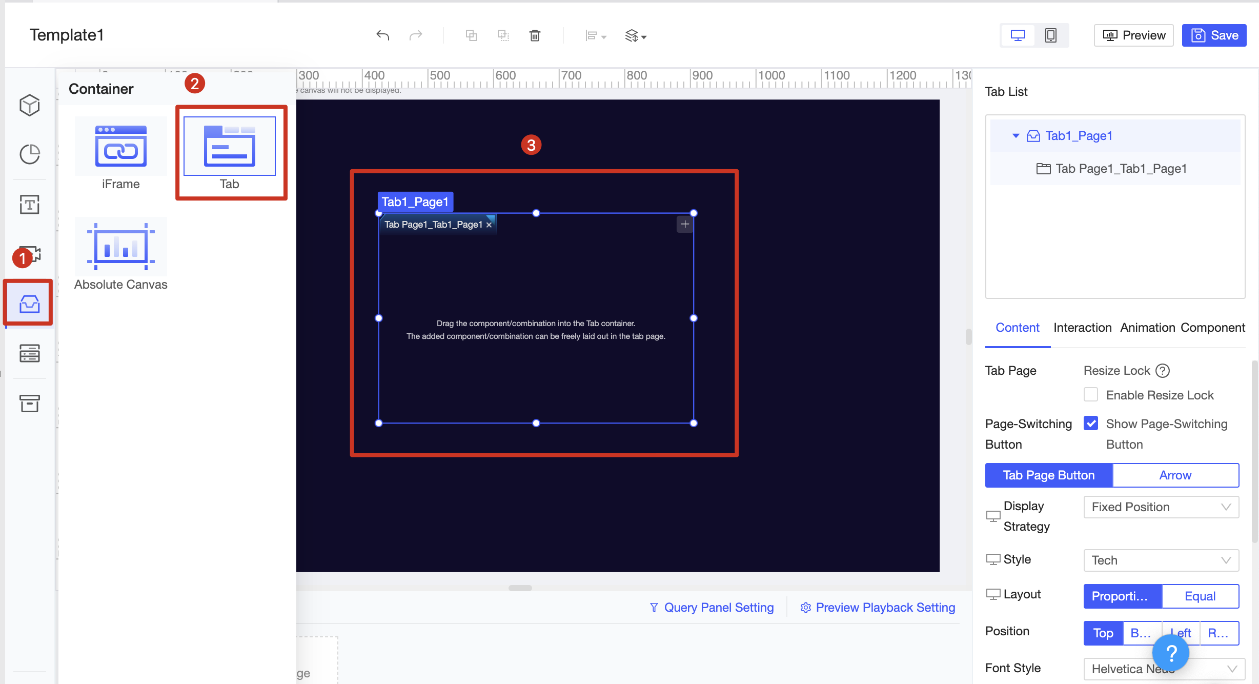 FVS Tab Component-FineReport Help Document
