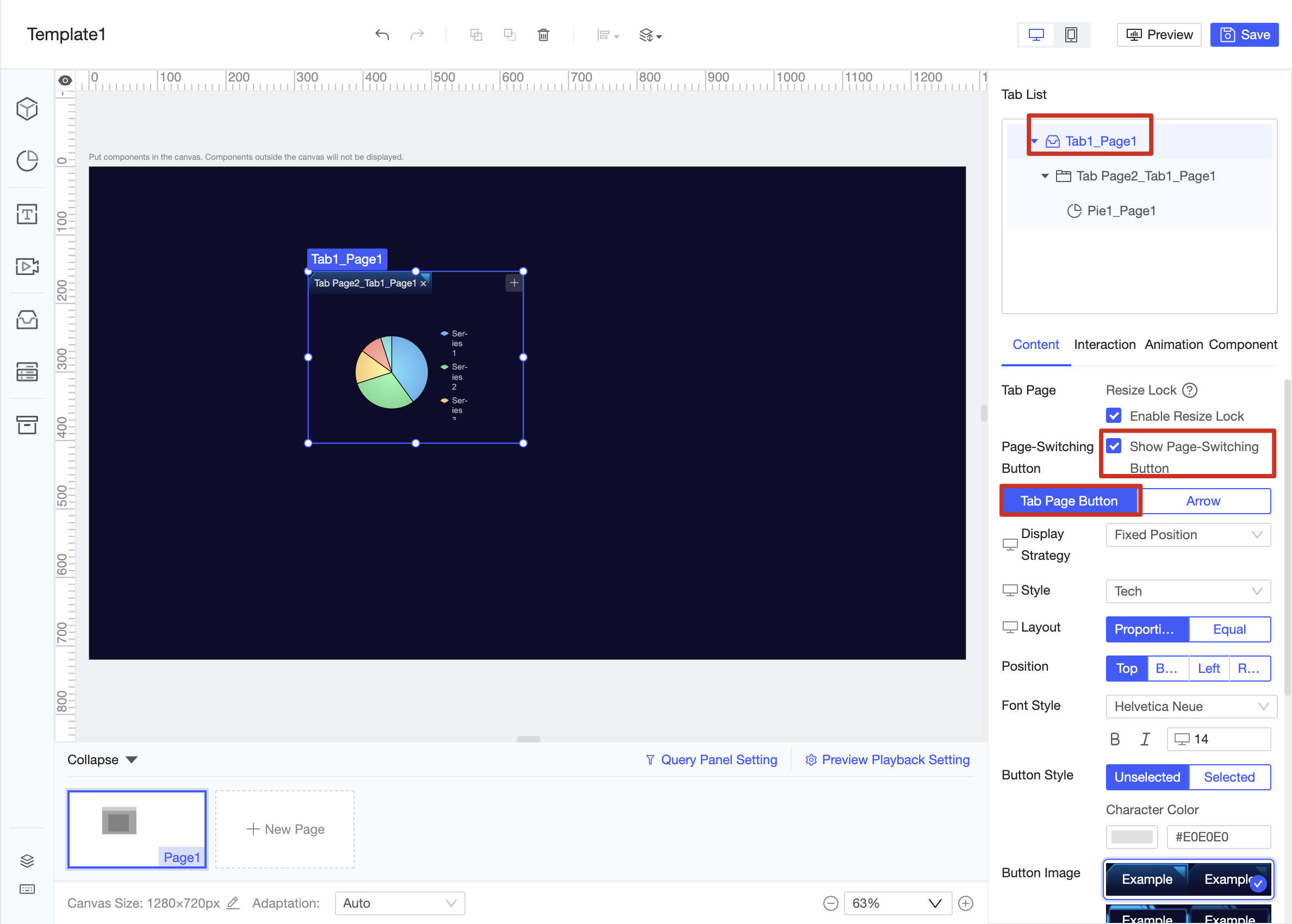 FVS Tab Component-FineReport Help Document