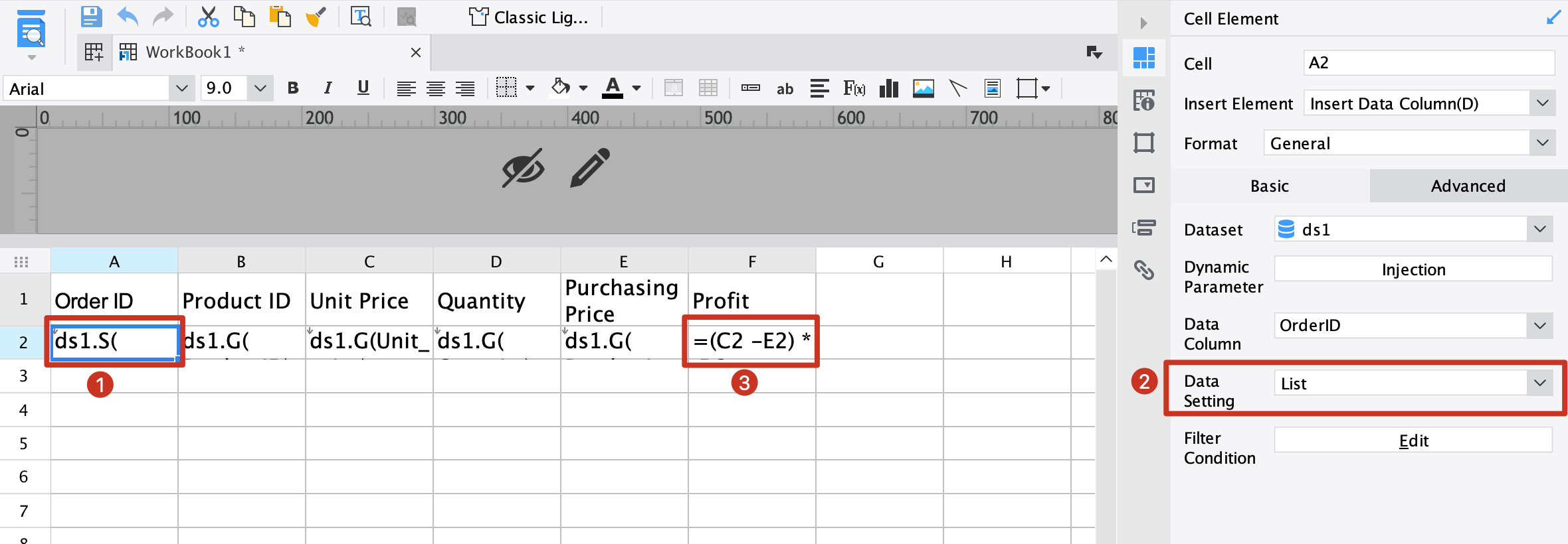 Clicking a Column Header to Change the Sort Order-FineReport Help Document