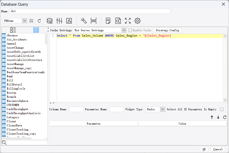 Advanced Database Query-FineReport Help Document