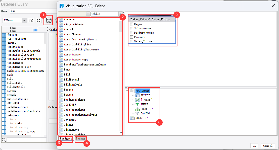 Advanced Database Query-FineReport Help Document