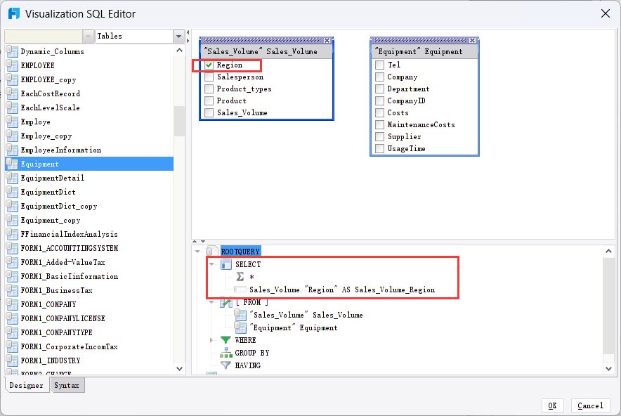 Advanced Database Query-FineReport Help Document