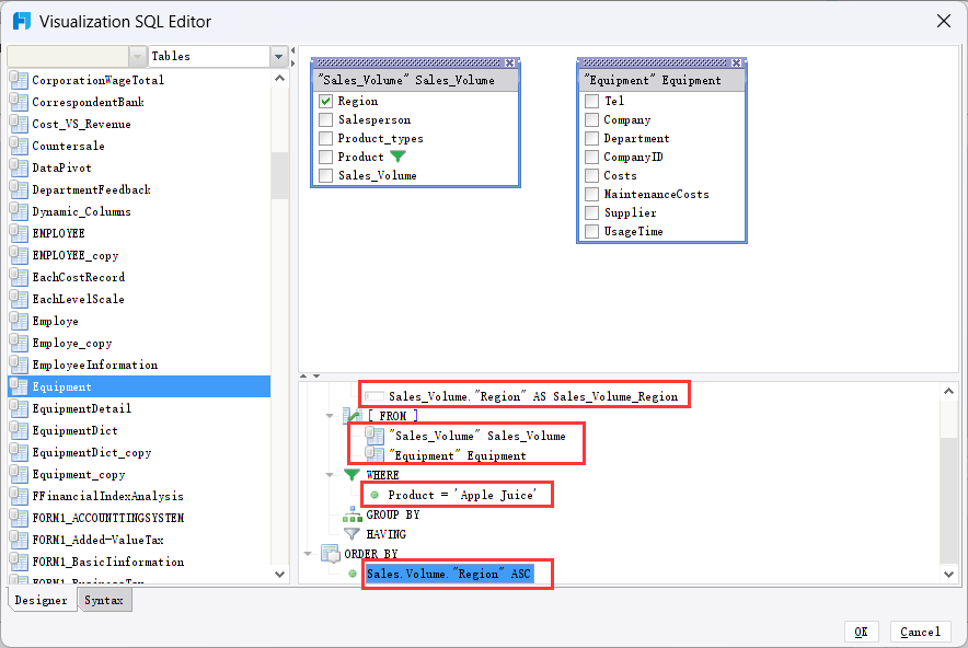 Advanced Database Query-FineReport Help Document