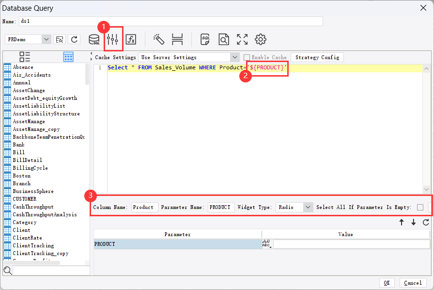 Advanced Database Query-FineReport Help Document