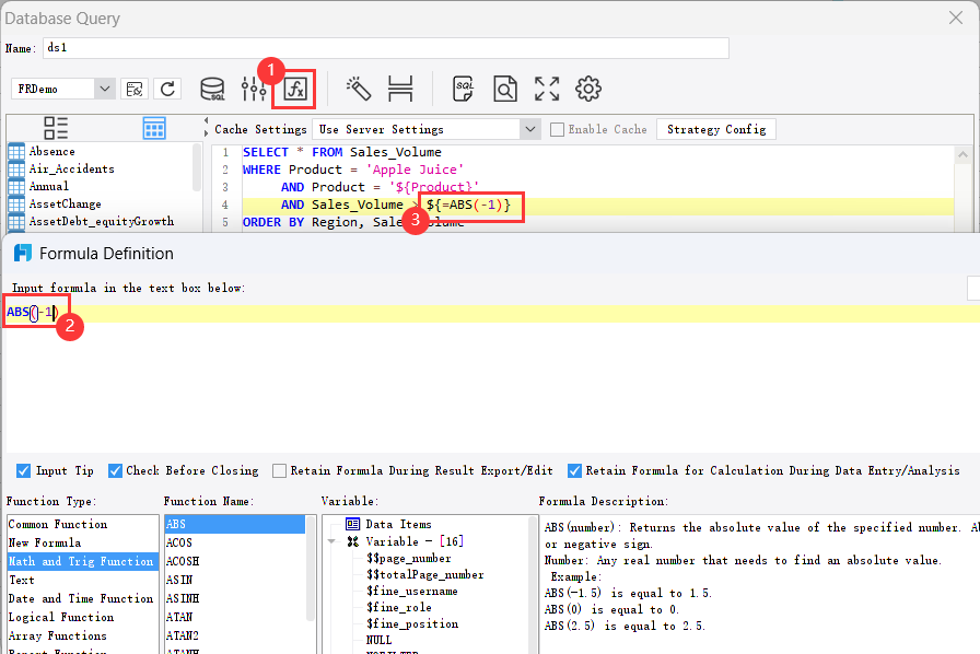 Advanced Database Query-FineReport Help Document
