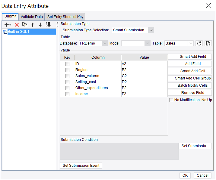 Built-in SQL Submission-FineReport Help Document