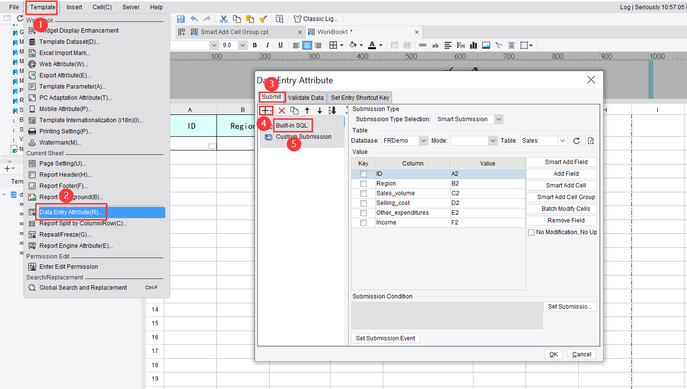 Built-in SQL Submission-FineReport Help Document