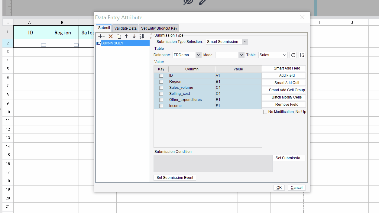 Built-in SQL Submission-FineReport Help Document