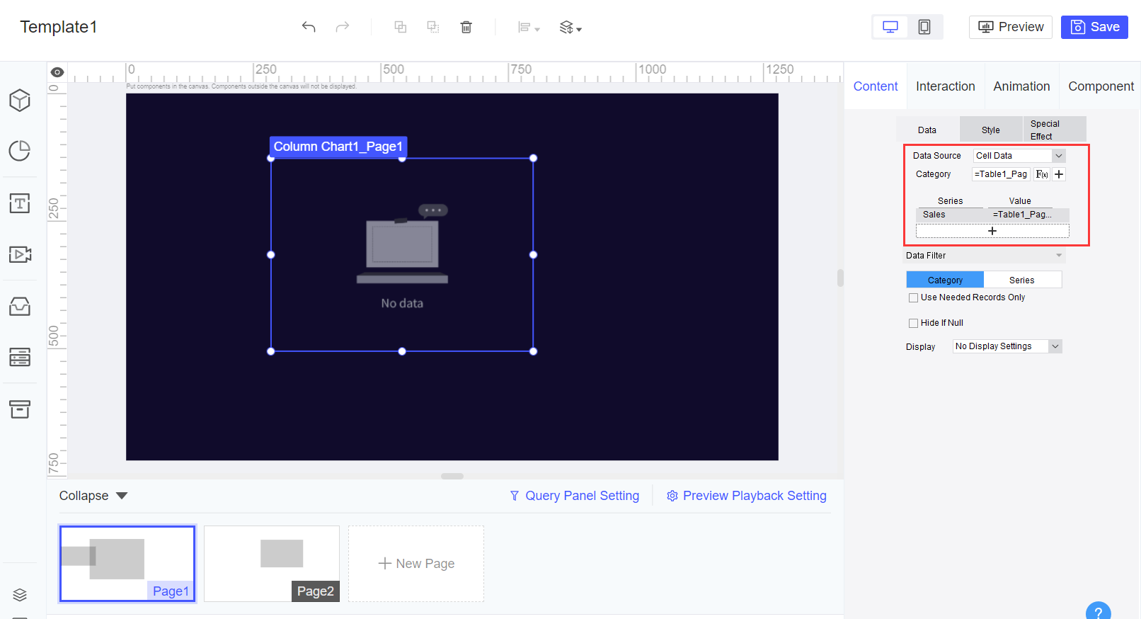 FVS Chart Component-FineReport Help Document