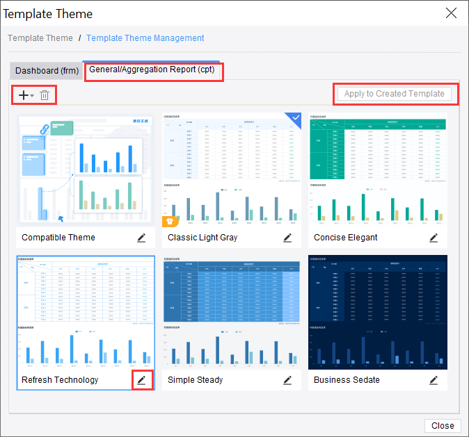 Template Theme Management-FineReport Help Document