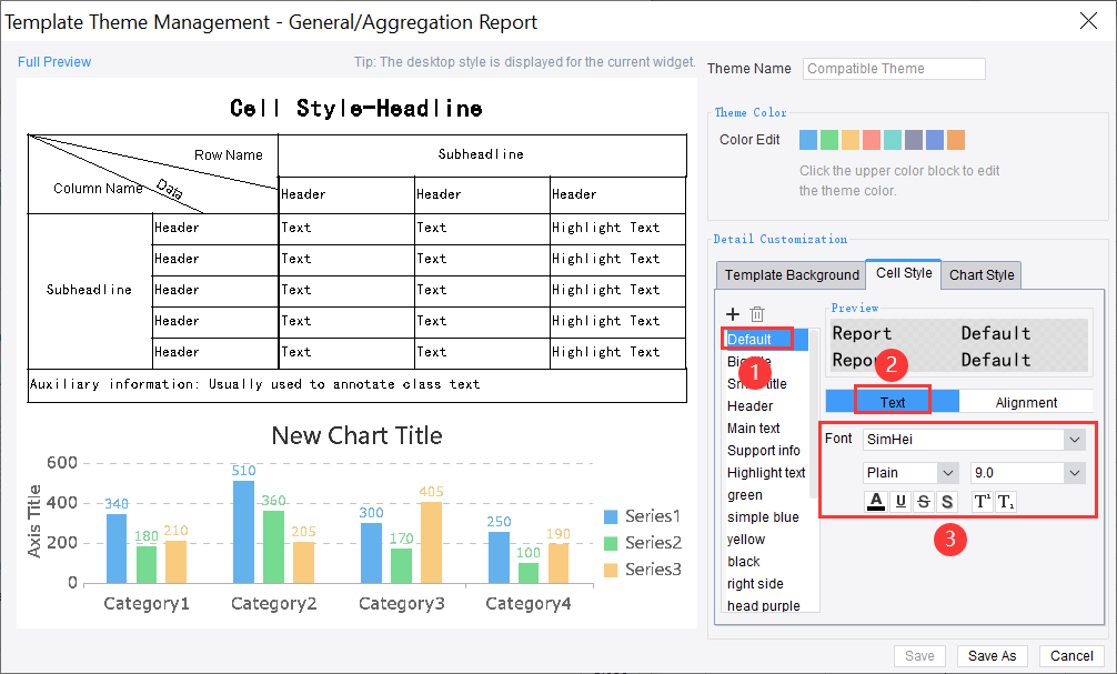 Template Theme Management-FineReport Help Document