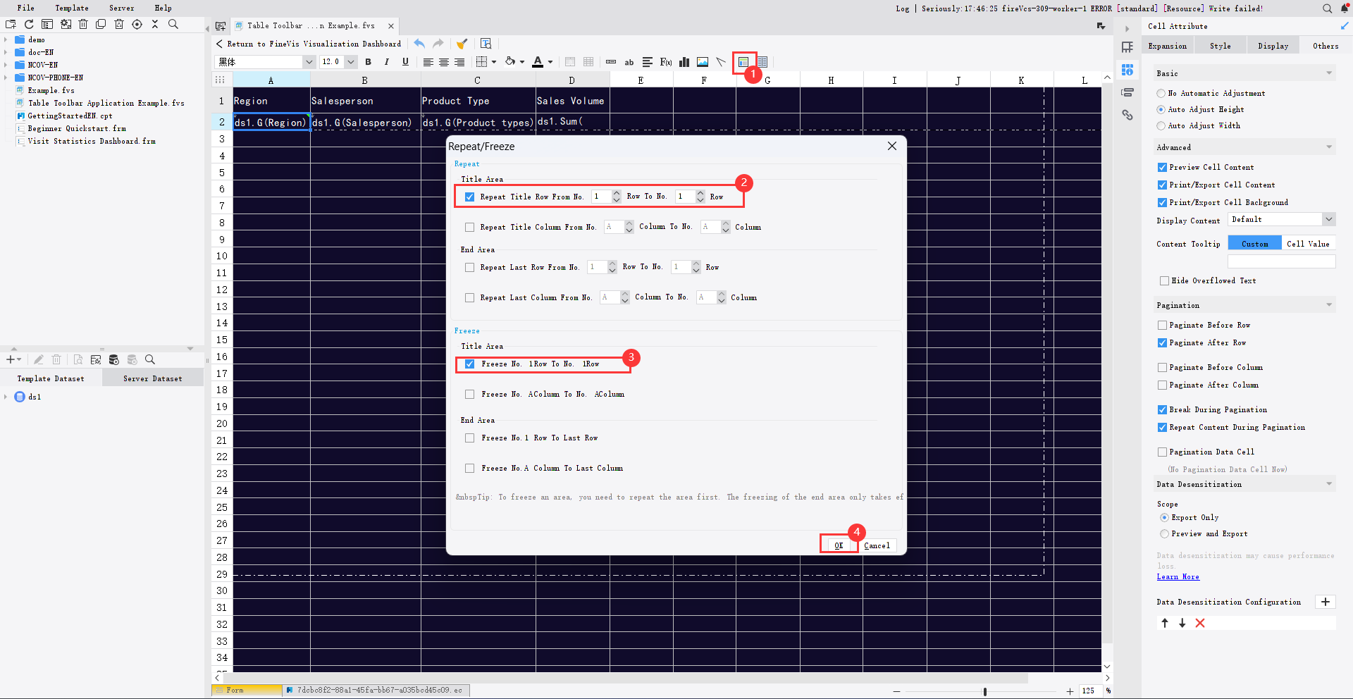 FVS Table Toolbar Application-FineReport Help Document
