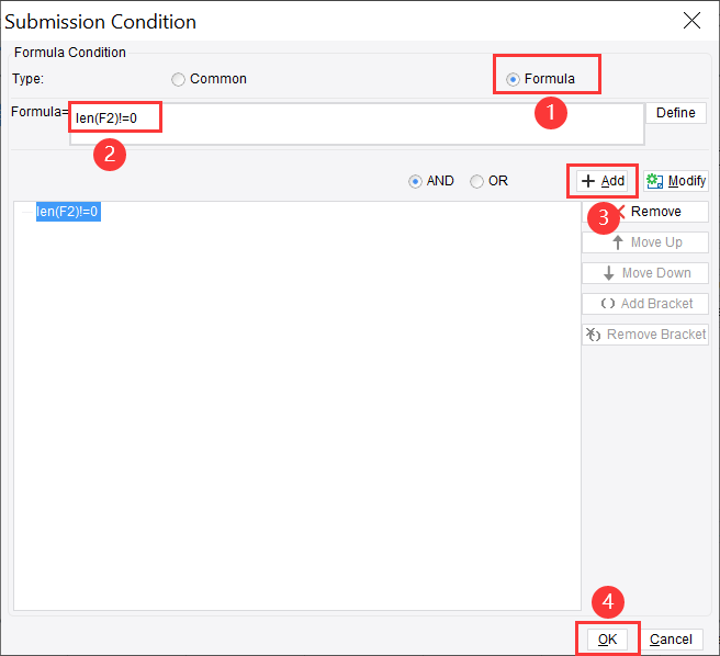 Data Entry Submission Condition-FineReport Help Document