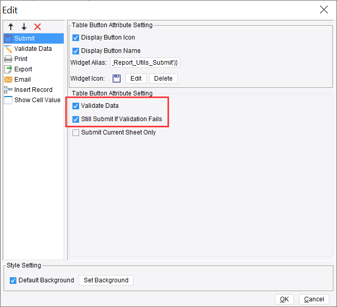 Setting the Attribute of the Submission Button-FineReport Help Document