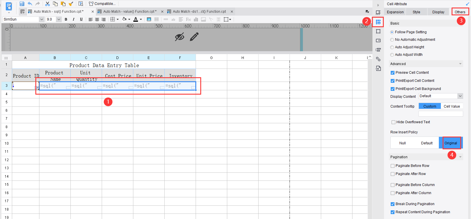 Auto Data Matches Based on Widget Values-FineReport Help Document