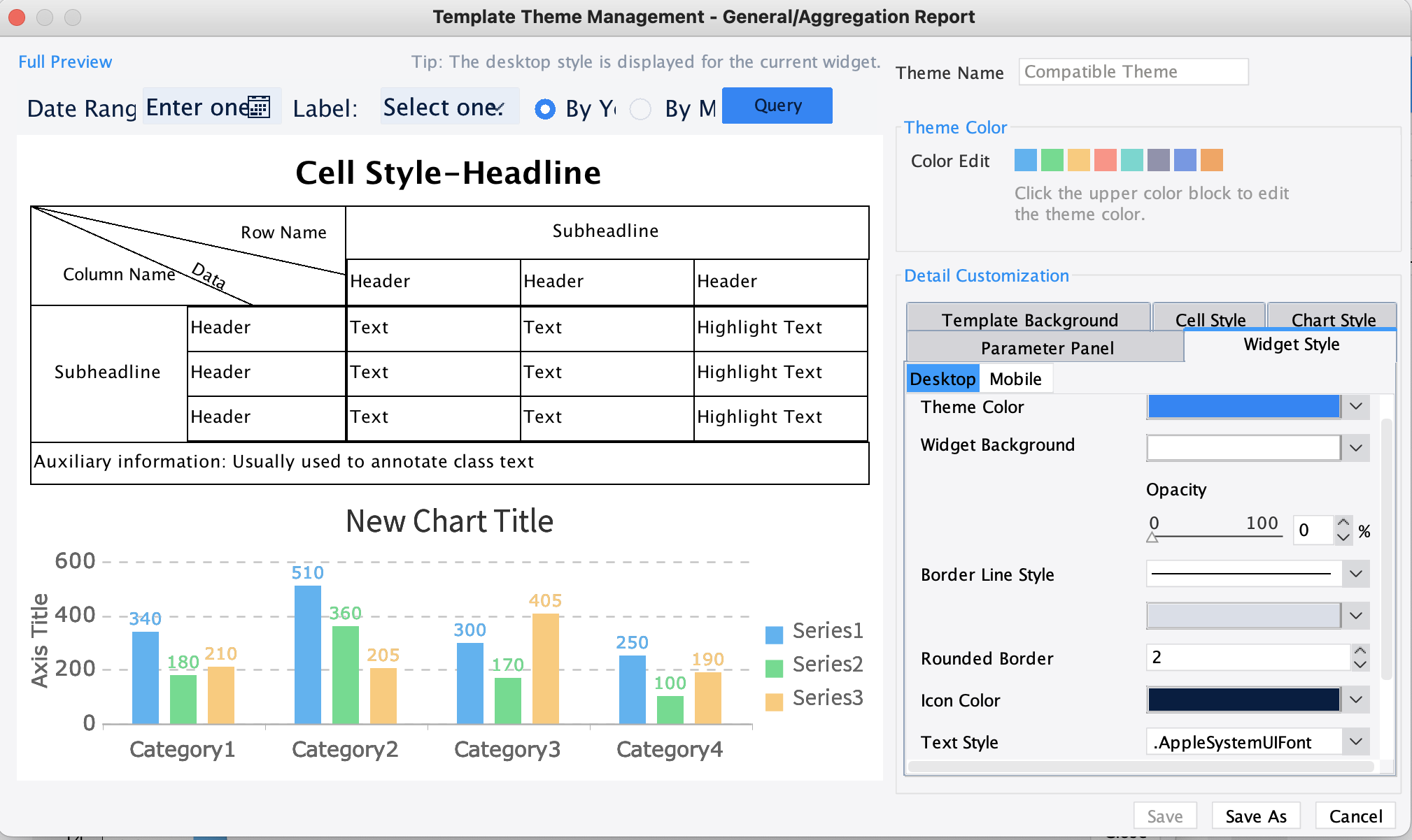 Widget Display Enhancement-FineReport Help Document