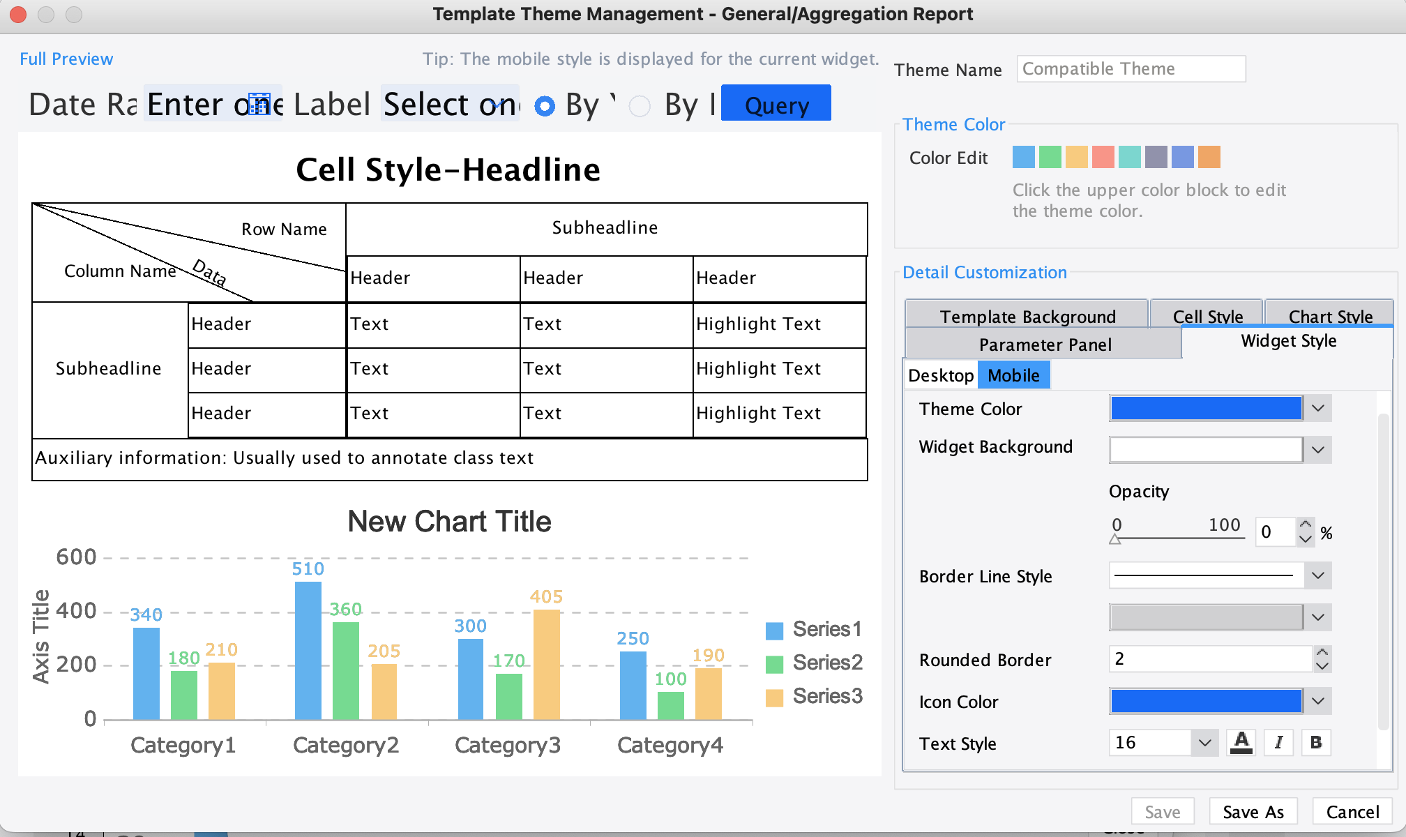 Widget Display Enhancement-FineReport Help Document