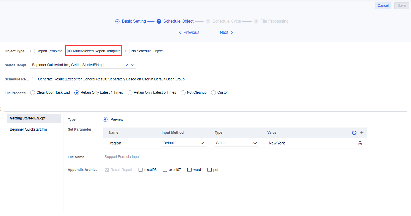 Task Schedule Setting-FineReport Help Document