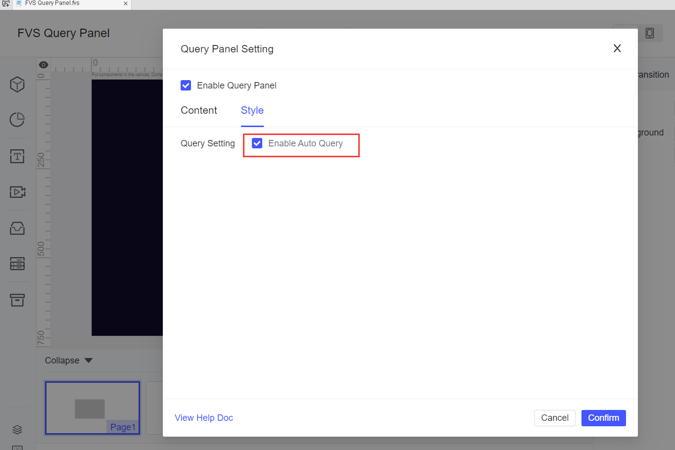 FVS Query Panel-FineReport Help Document