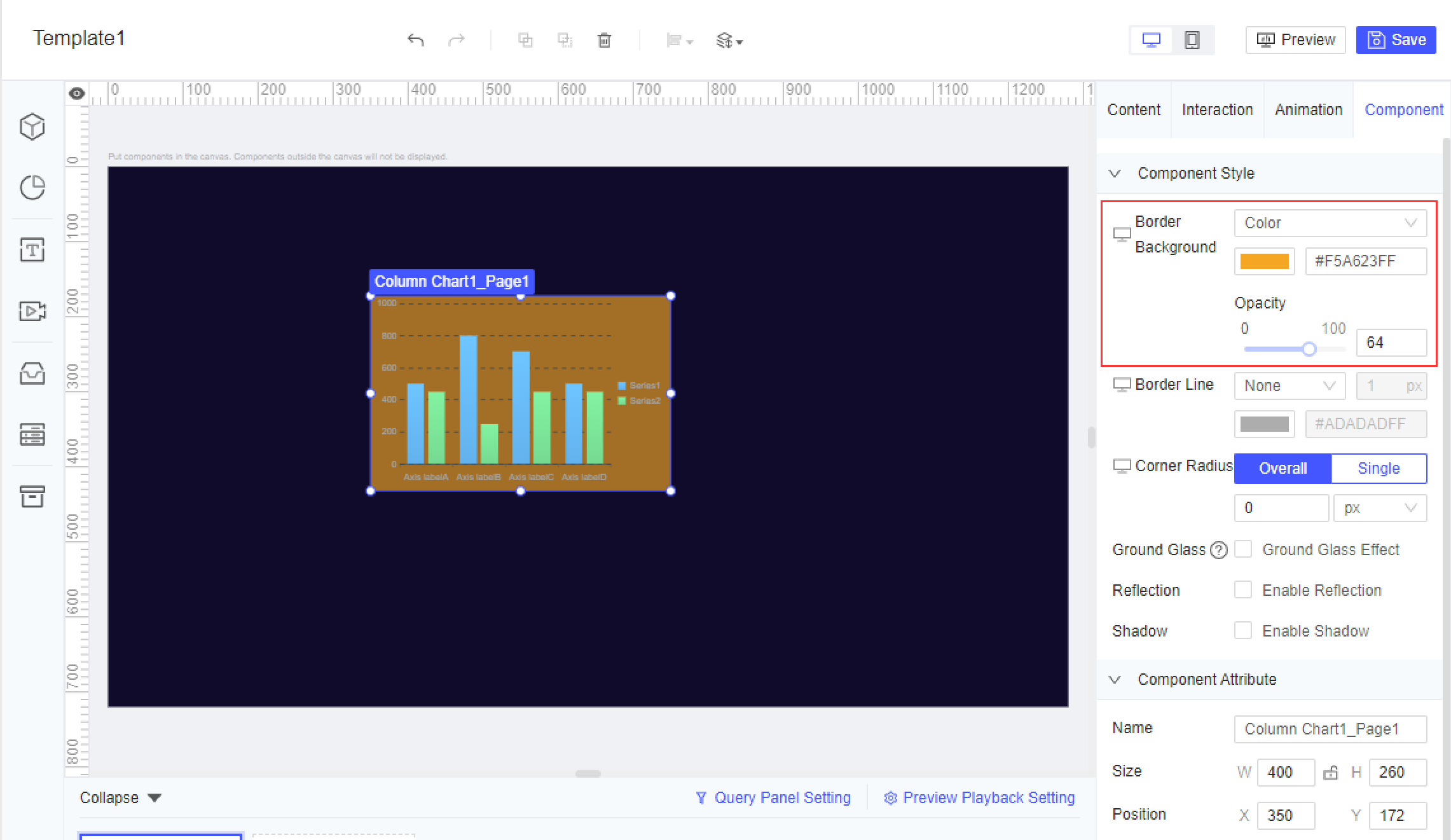 FVS Component Style and Attribute-FineReport Help Document