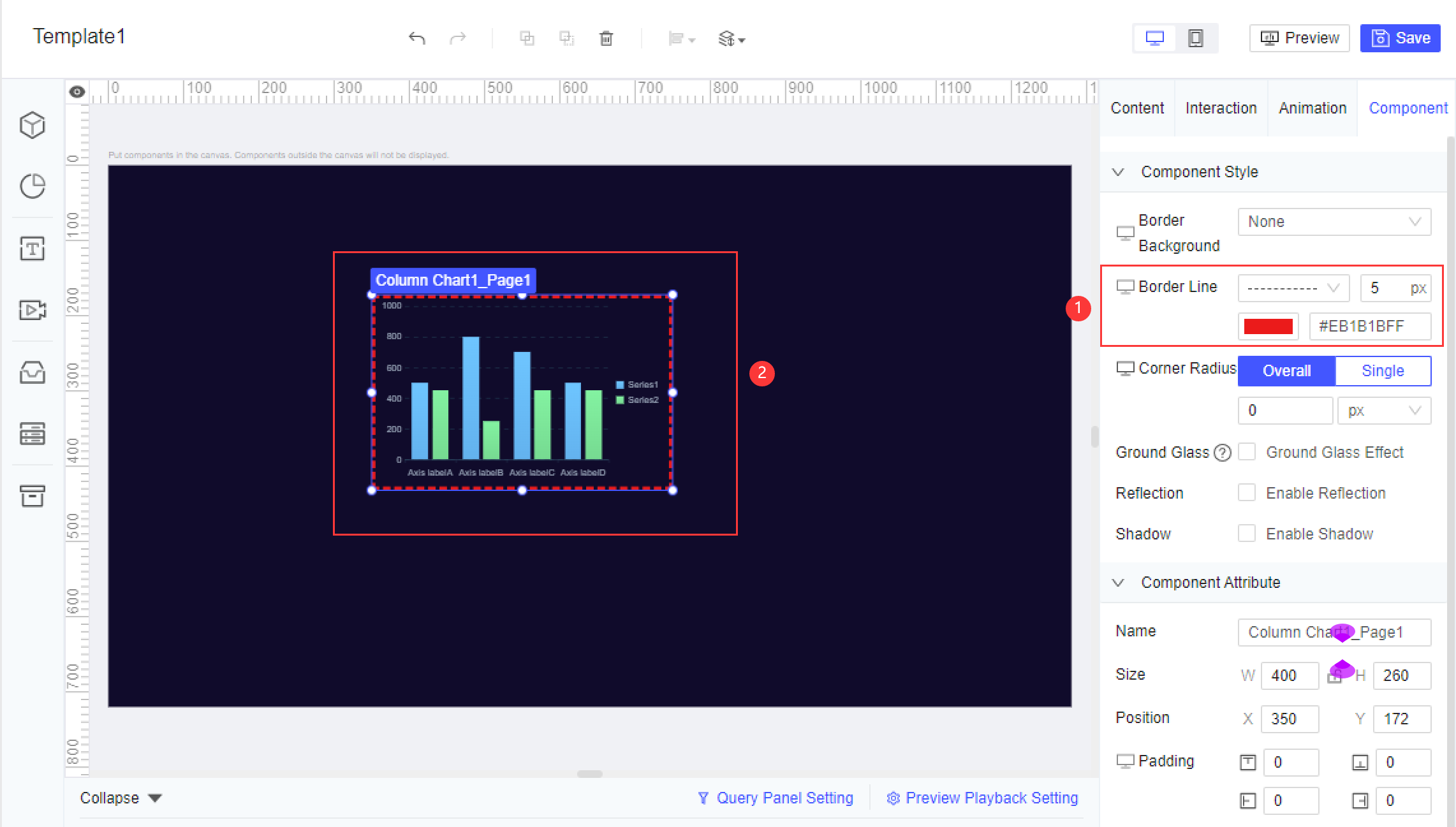 FVS Component Style and Attribute-FineReport Help Document