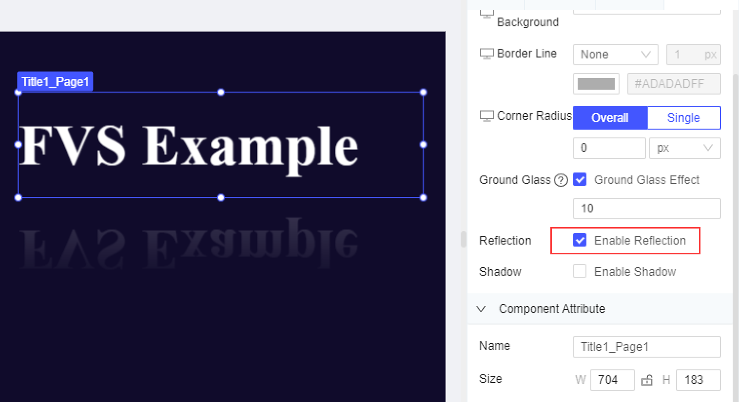 FVS Component Style and Attribute-FineReport Help Document