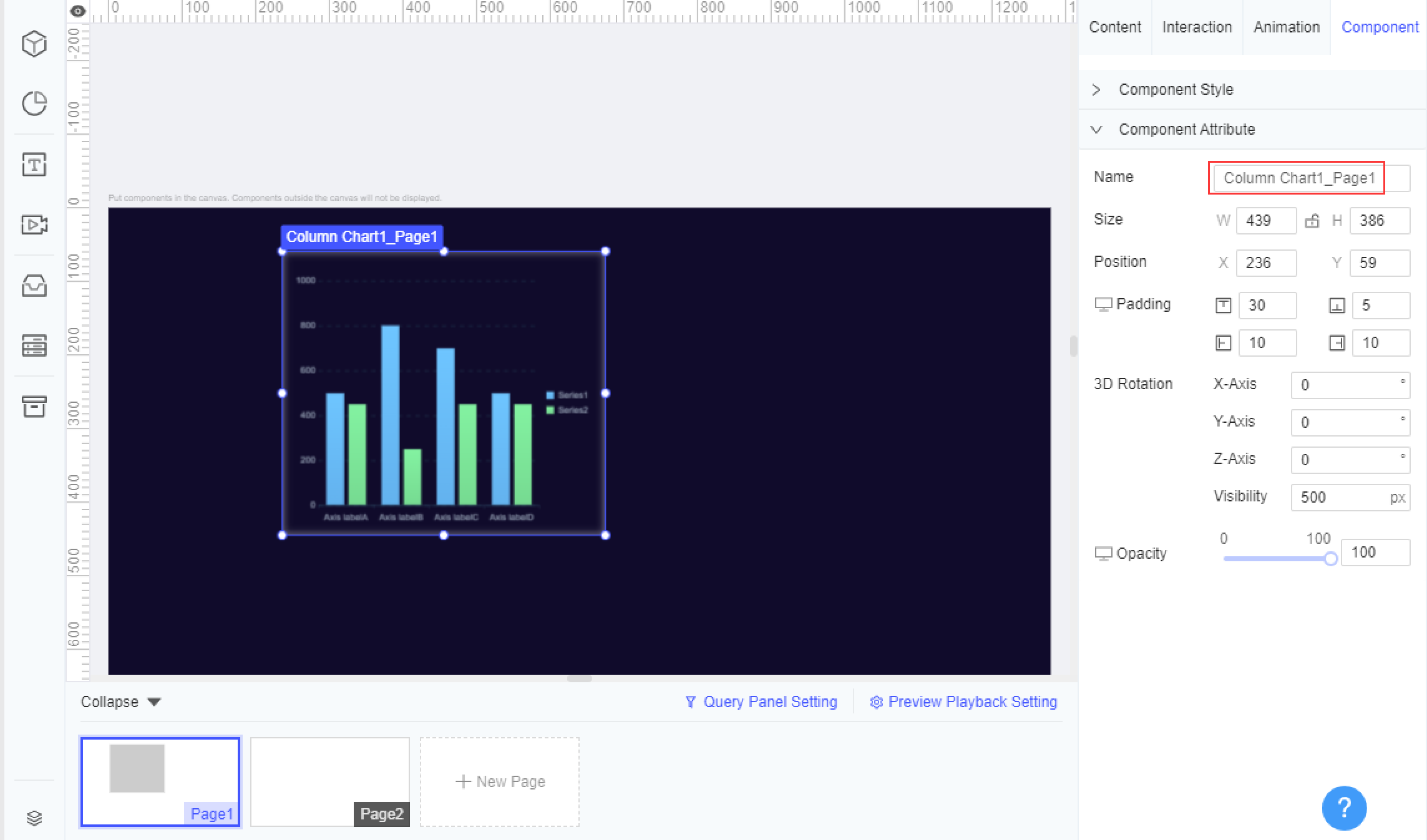 FVS Component Style and Attribute-FineReport Help Document