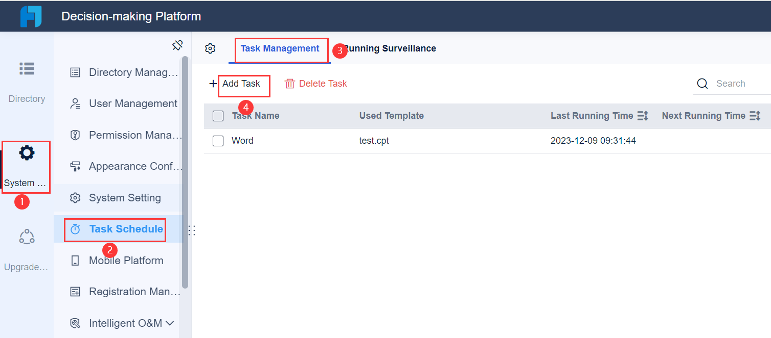 Task Schedule Email Notification-FineReport Help Document