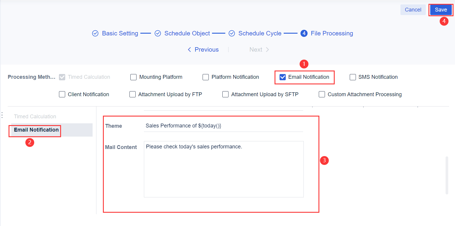 Task Schedule Email Notification-FineReport Help Document