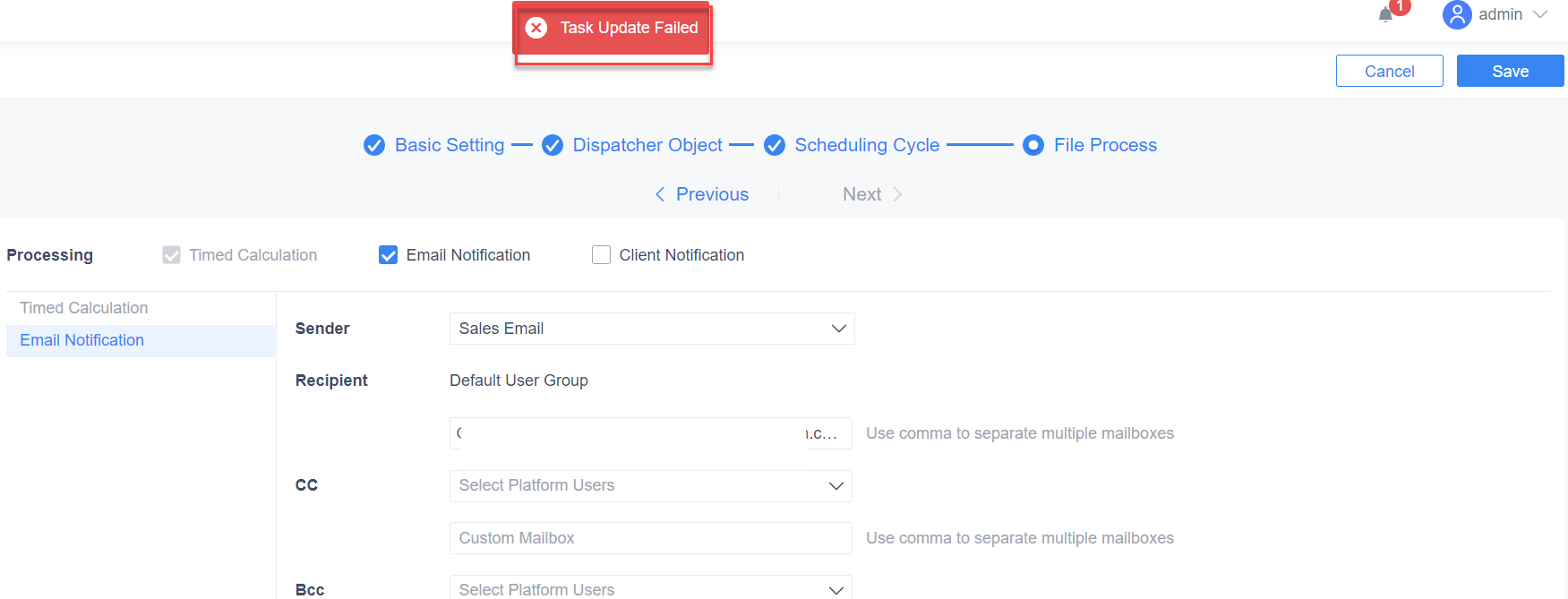 Task Schedule Email Notification-FineReport Help Document