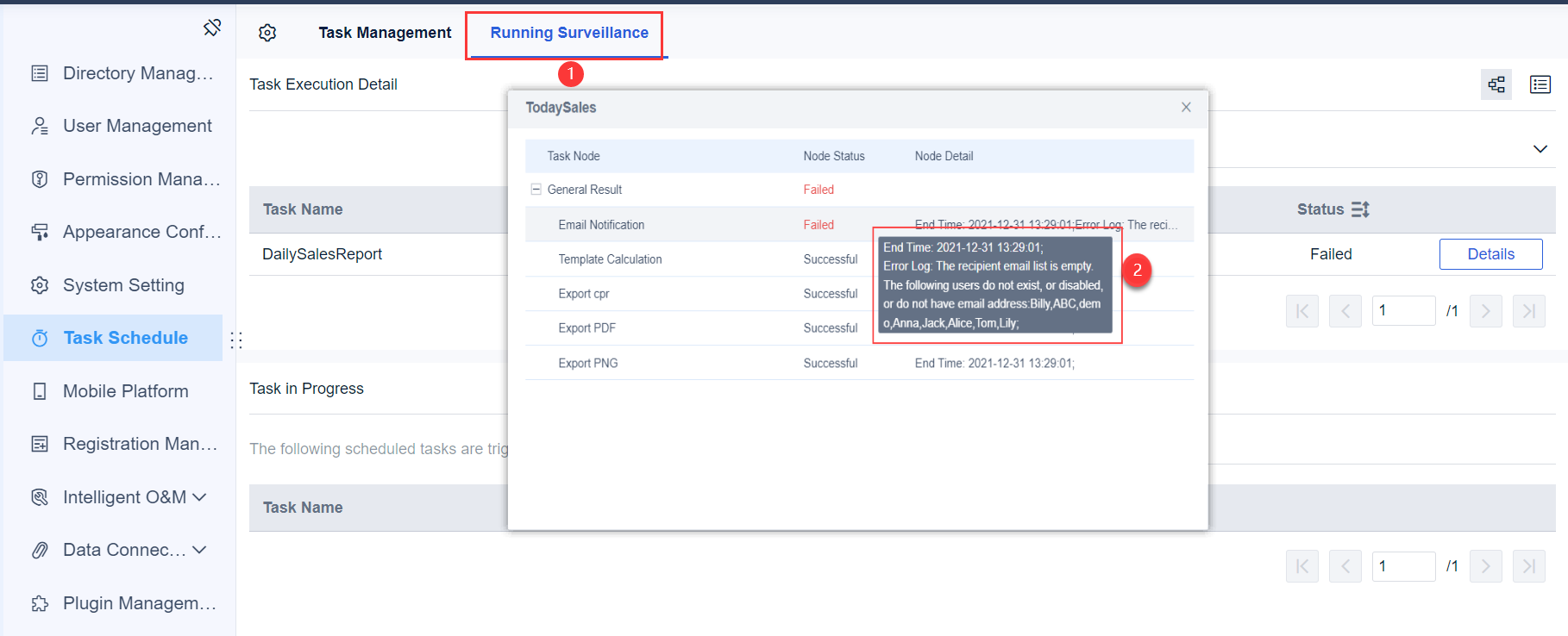 Task Schedule Email Notification-FineReport Help Document