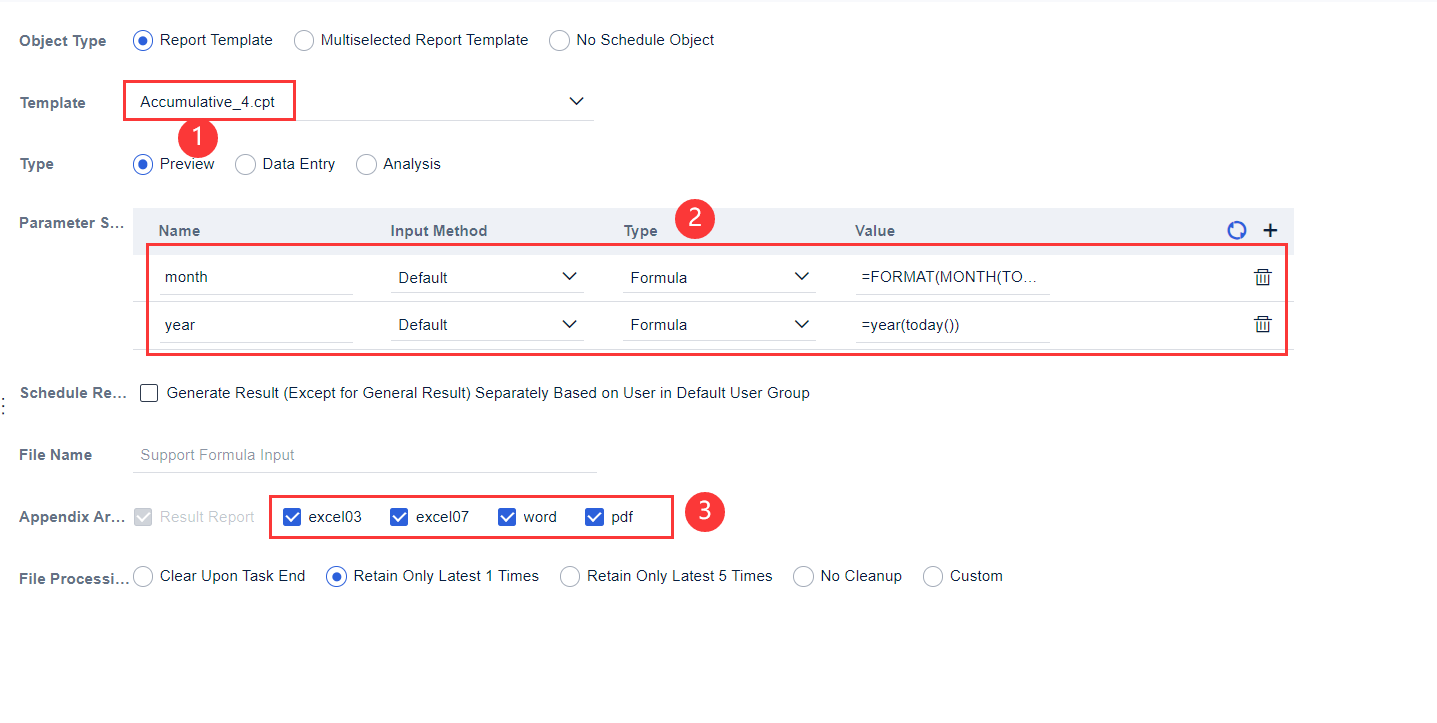 Scheduled Task - Monthly and Annual Report-FineReport Help Document