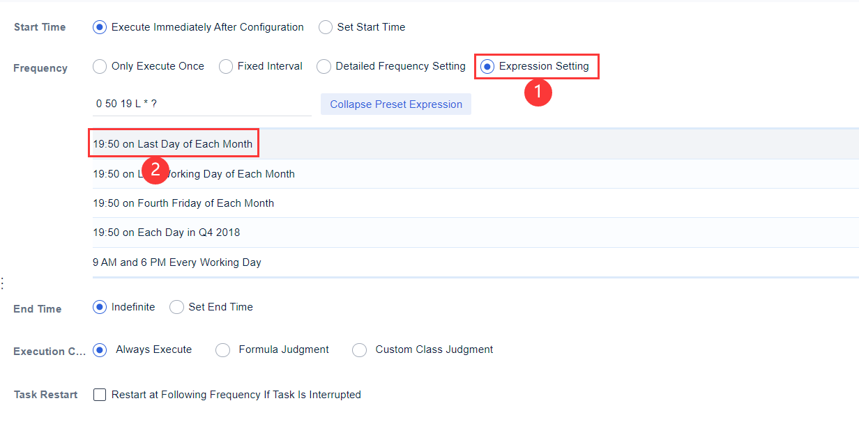 Scheduled Task - Monthly and Annual Report-FineReport Help Document