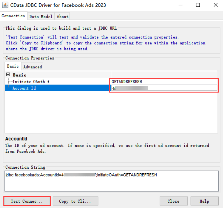 Data Connection to Facebook-FineReport Help Document