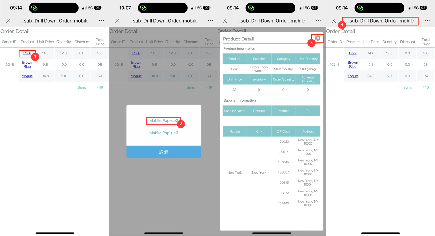[General] Mobile Pop-Up-FineReport Help Document